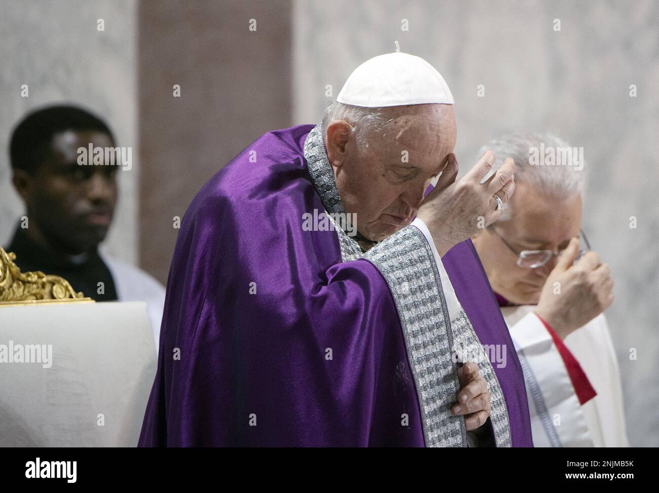 Rome, Italy on February 22, 2023. Pope Francis leads the Ash Wednesday ...