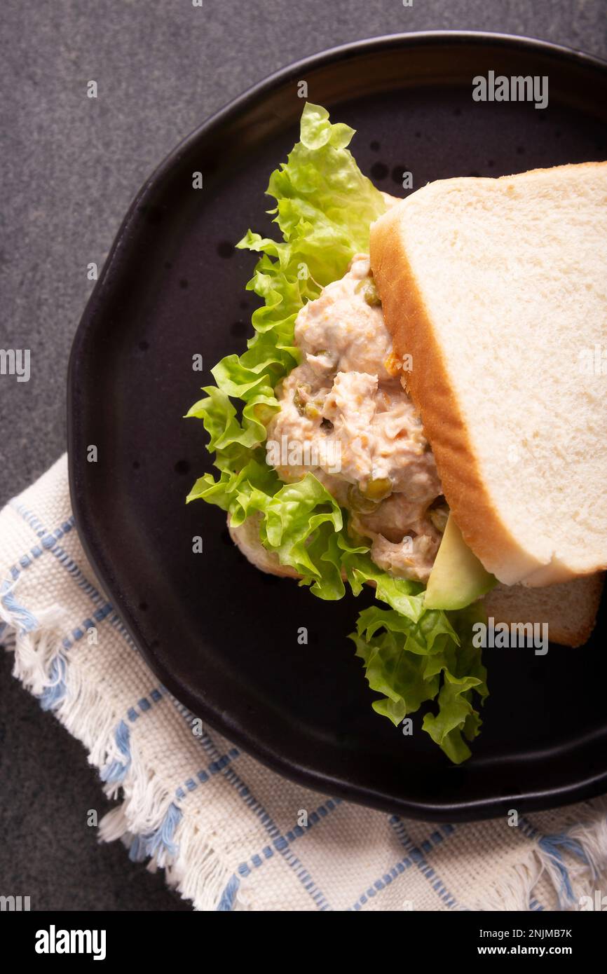 Tuna salad sandwich. It is a quick, simple and nutritious recipe ...