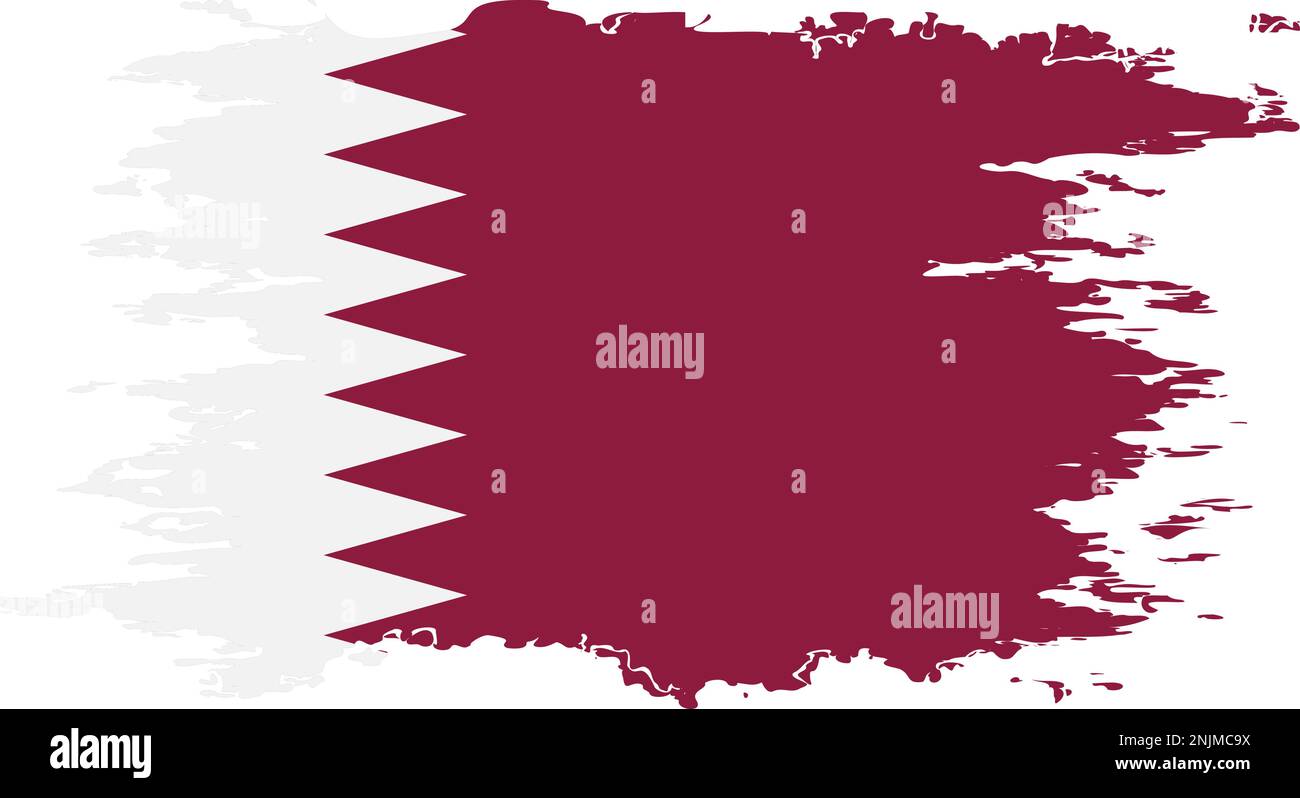 Qatar flag grunge brush color image, vector Stock Vector Image & Art ...