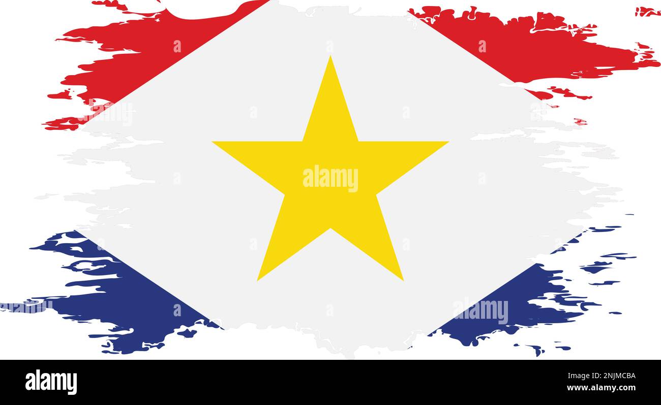 Saba flag grunge brush color image, vector Stock Vector Image & Art - Alamy