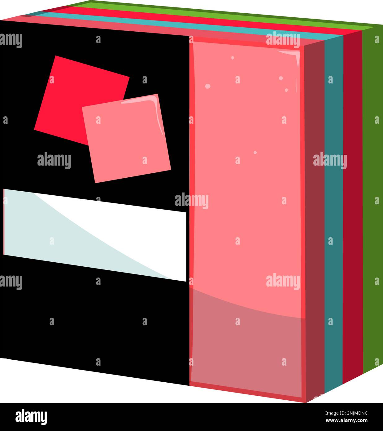 sticky note sticker cartoon vector illustration sign Stock Vector Image ...