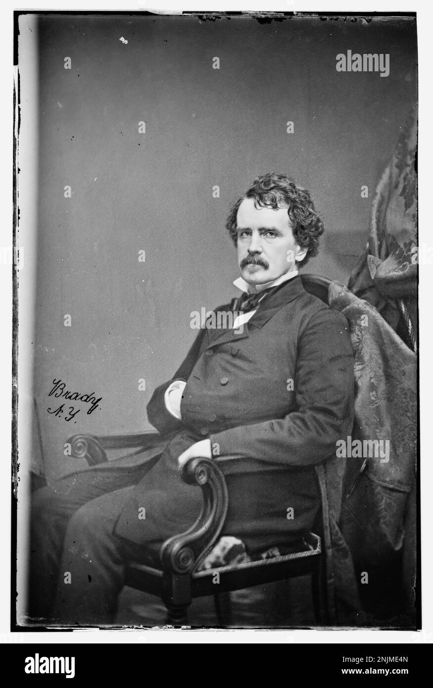Portrait of James T. Brady, a public figure, captured in the Brady ...