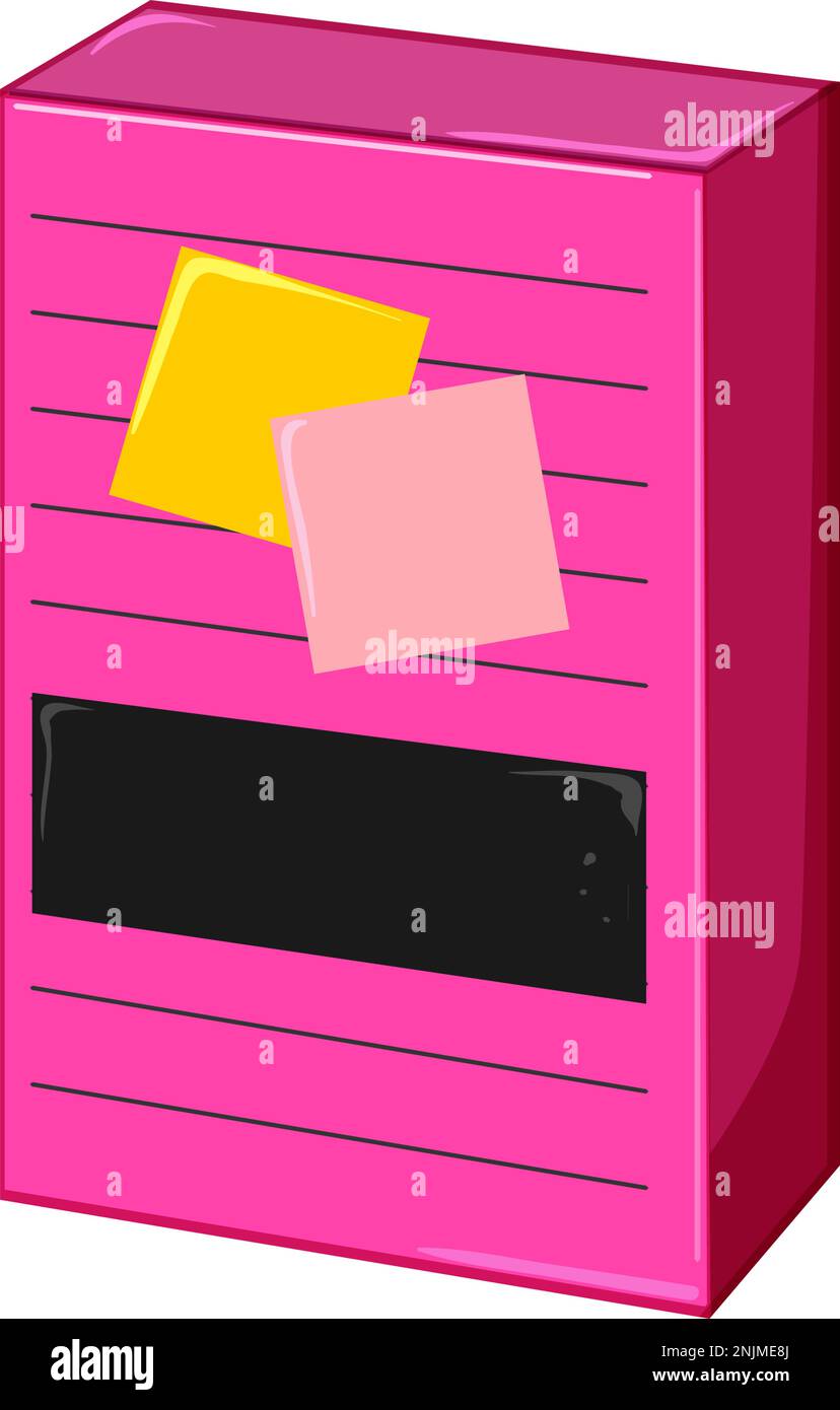 adhesive note sticker cartoon vector illustration sign Stock Vector ...