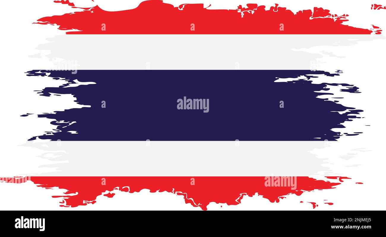 Thailand flag grunge brush color image, vector Stock Vector Image & Art ...