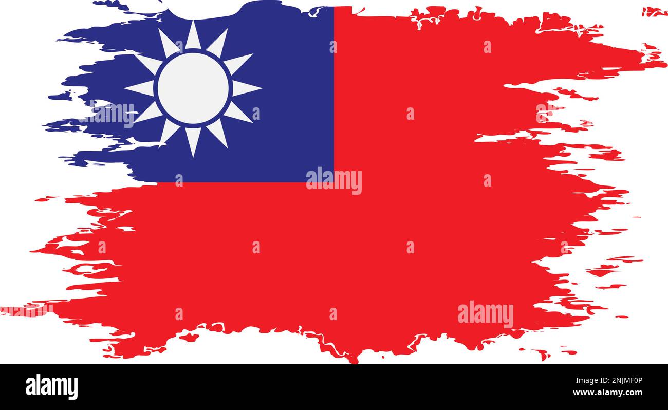 Taiwan flag grunge brush color image, vector Stock Vector Image & Art ...