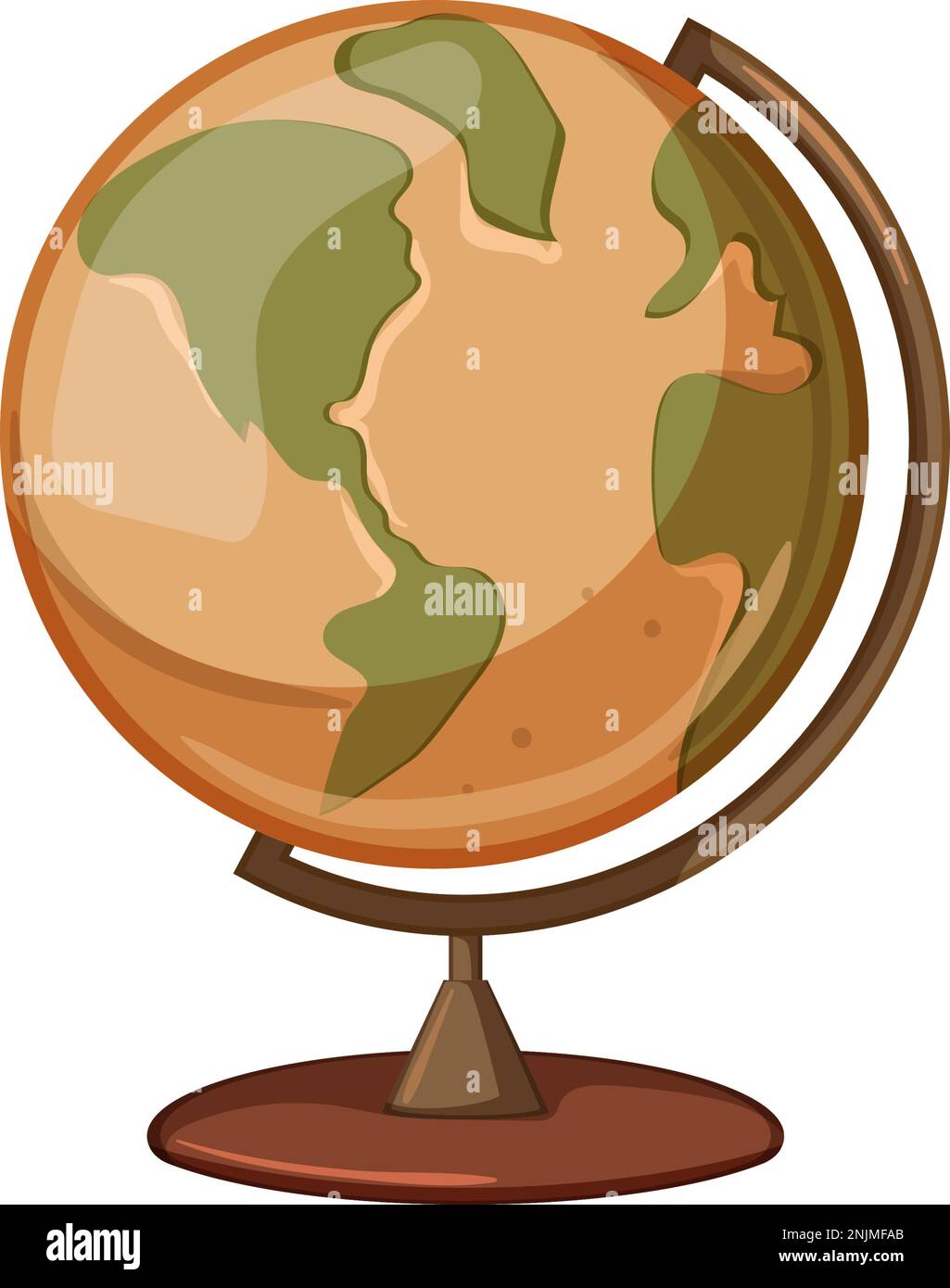 continent globe cartoon vector illustration sign color Stock Vector ...