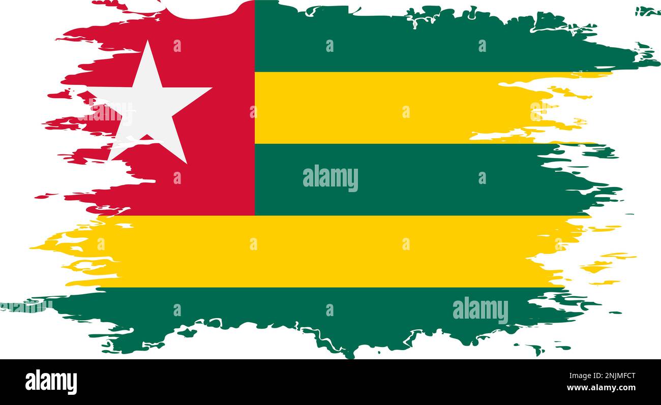 Togo flag grunge brush color image, vector Stock Vector Image & Art - Alamy