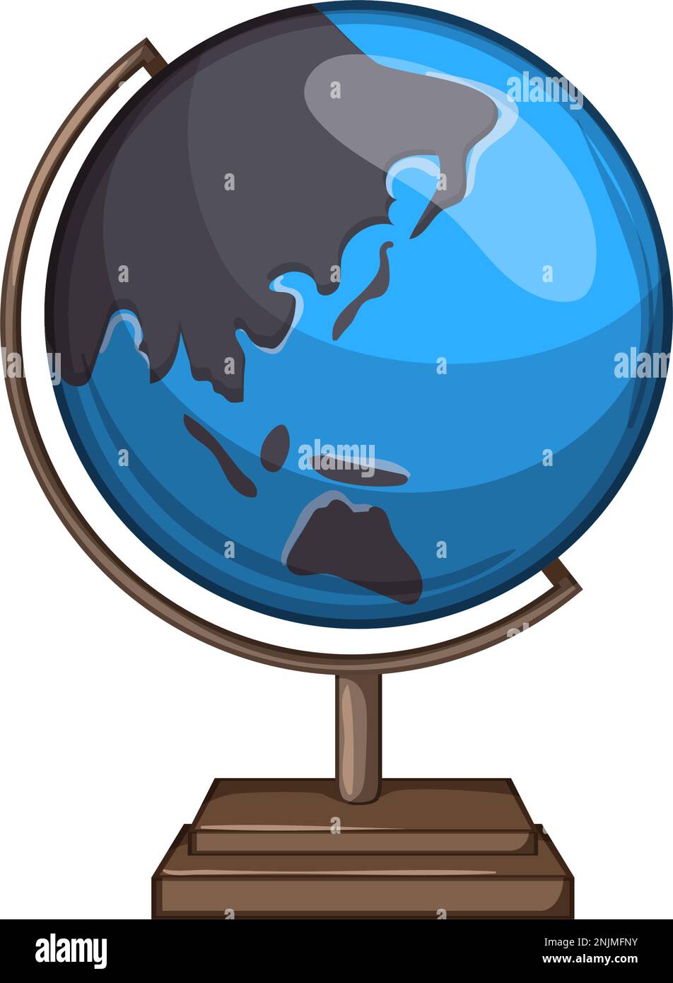 sphere globe cartoon vector illustration sign color Stock Vector Image ...