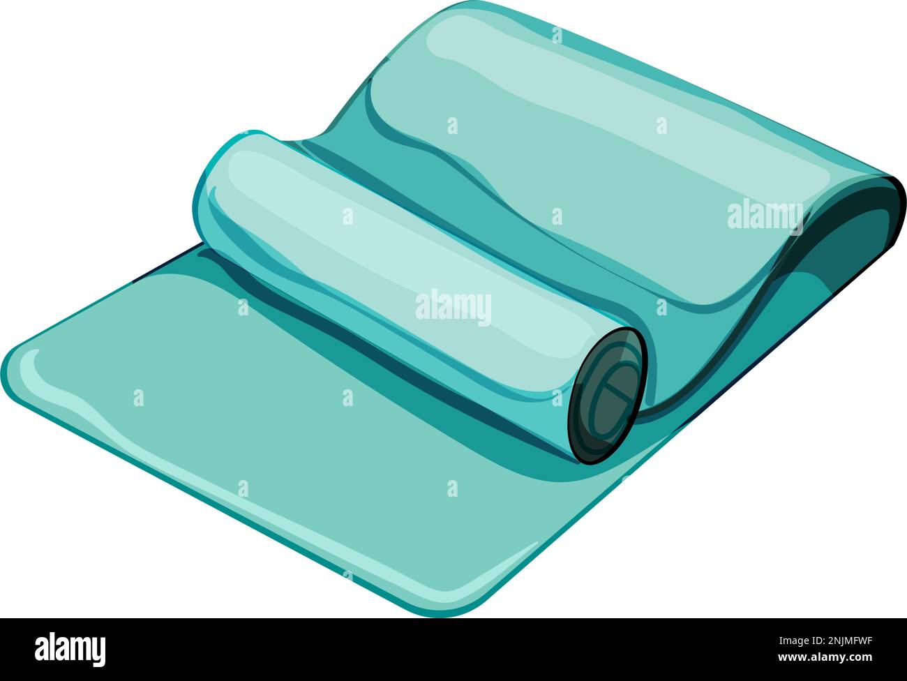 exercise fitness mat cartoon vector illustration sign Stock Vector ...