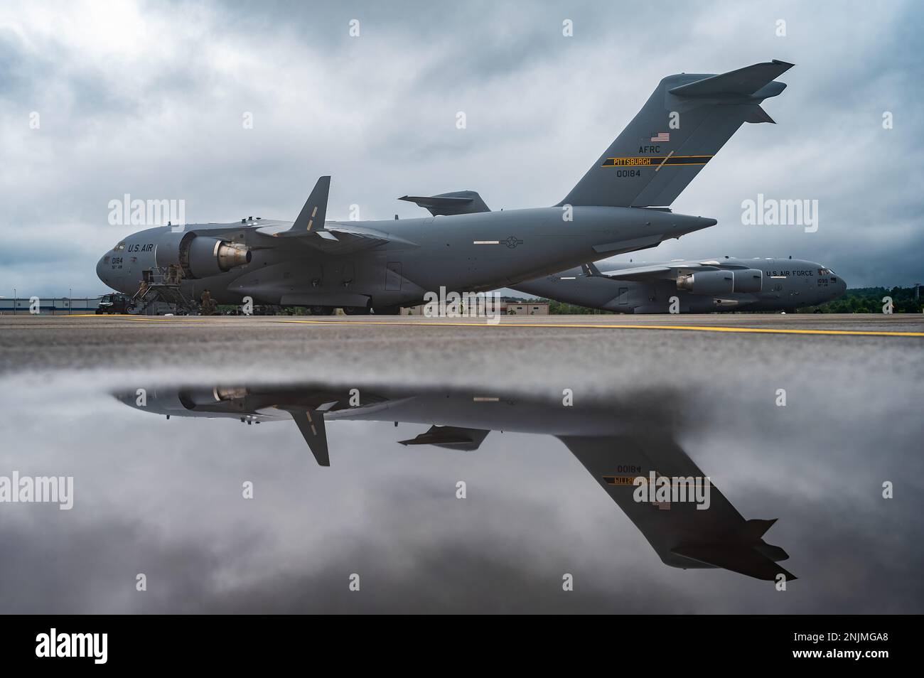 Airmen assigned to the 911th Aircraft Maintenance Squadron conduct ...