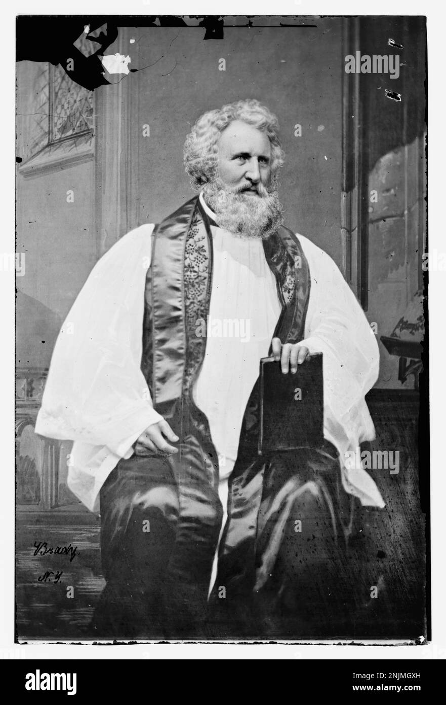 Portrait of Bishop Hopkins of Vermont, a prominent religious leader in ...