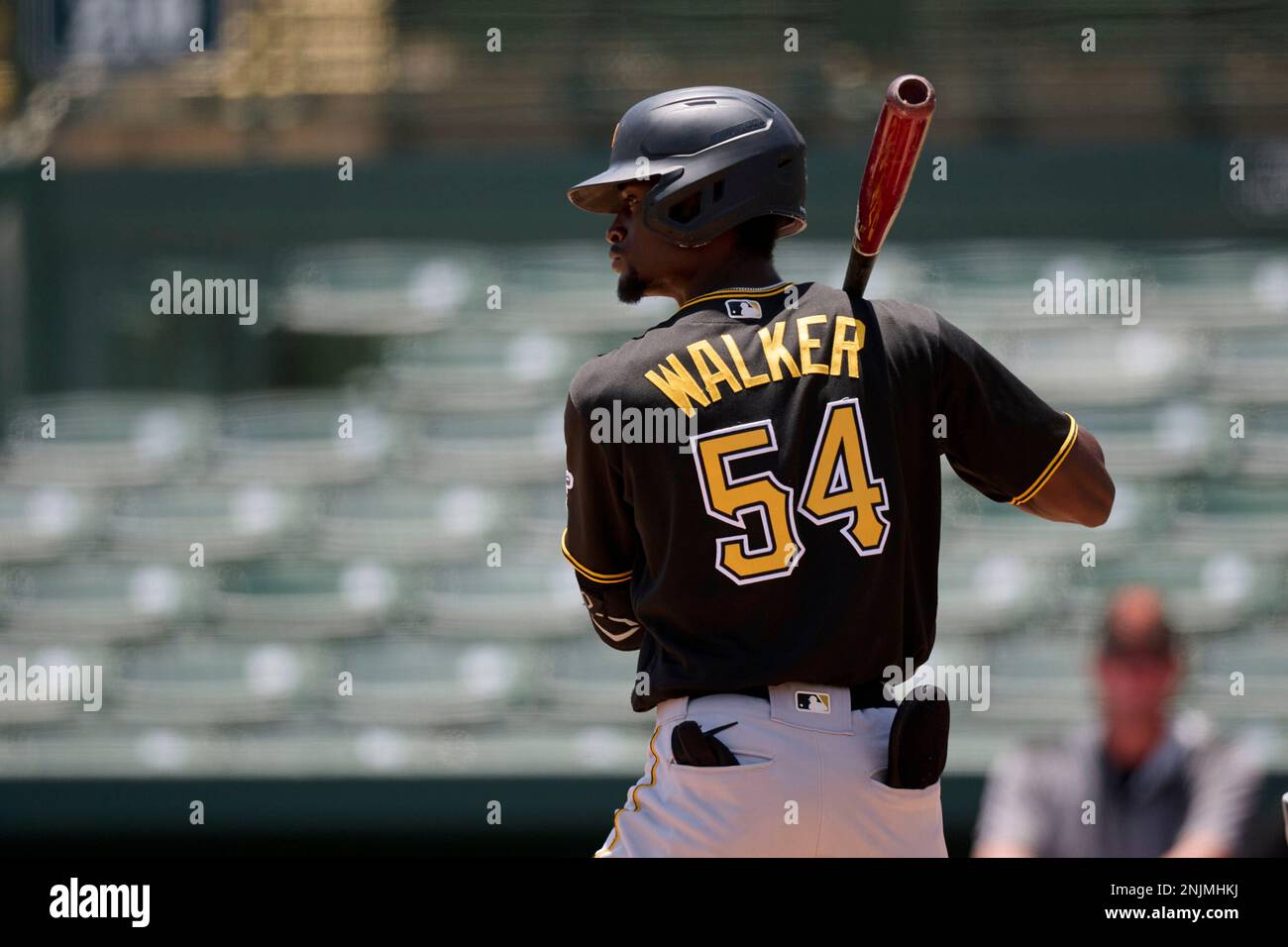 FCL Pirates Deion Walker (54) bats during a Florida Complex League ...