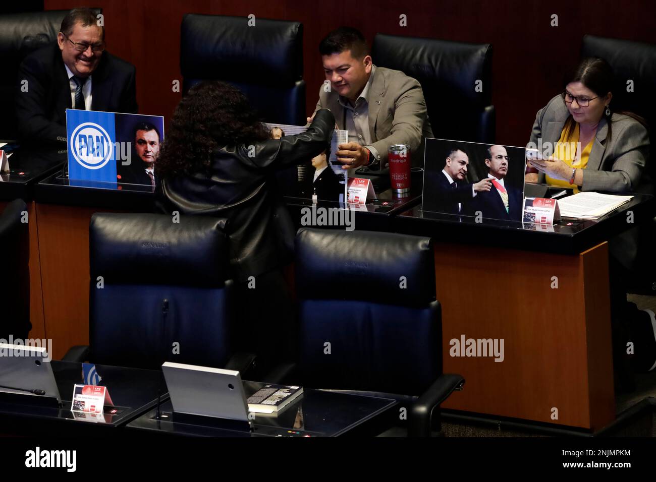 February 22, 2023, Mexico City, Mexico: Senators posted photos of ...
