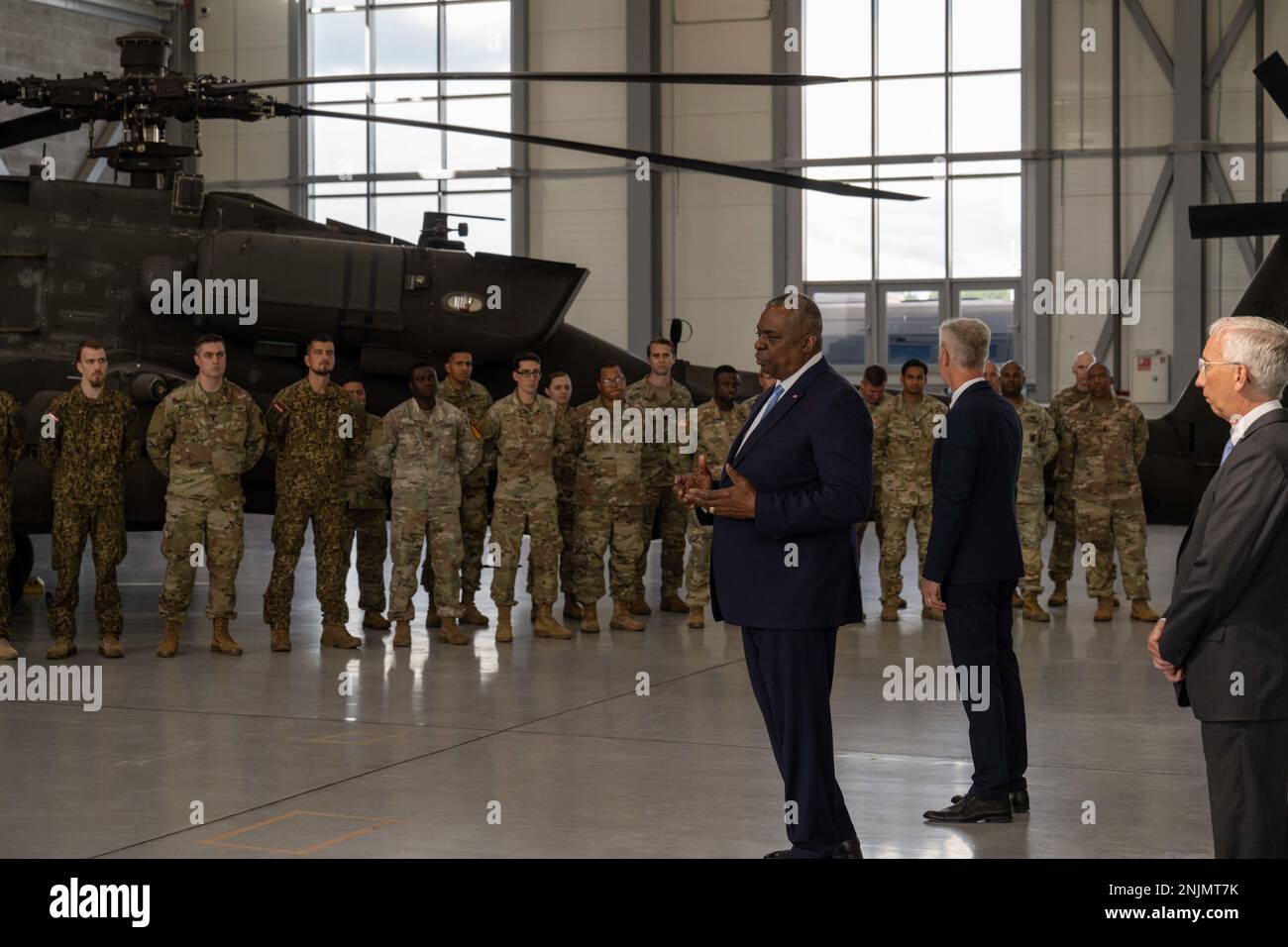 Secretary of Defense Lloyd J. Austin III addresses U.S. and Latvian ...