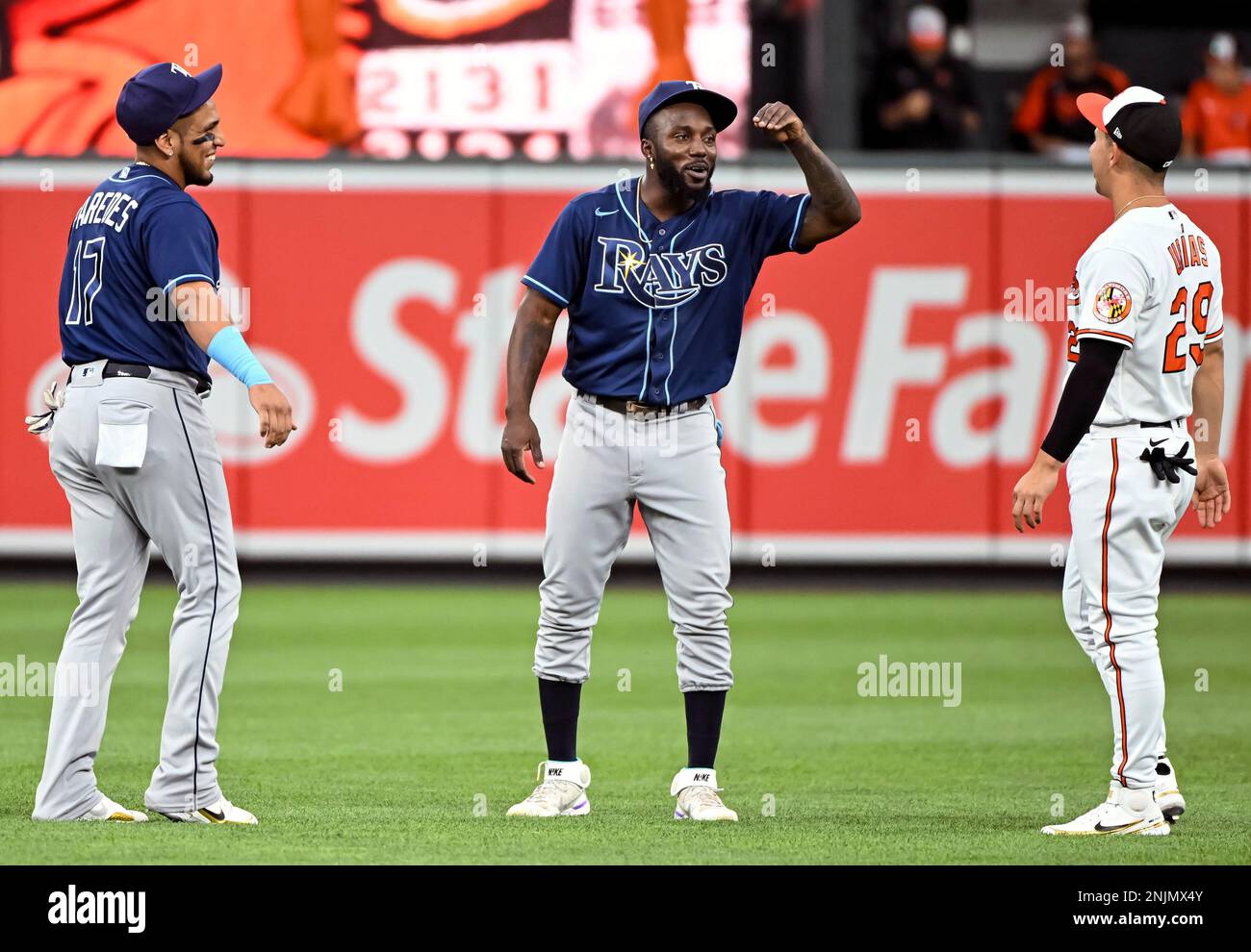 BALTIMORE, MD - JULY 26: Tampa Bay Rays left fielder Randy Arozarena ...