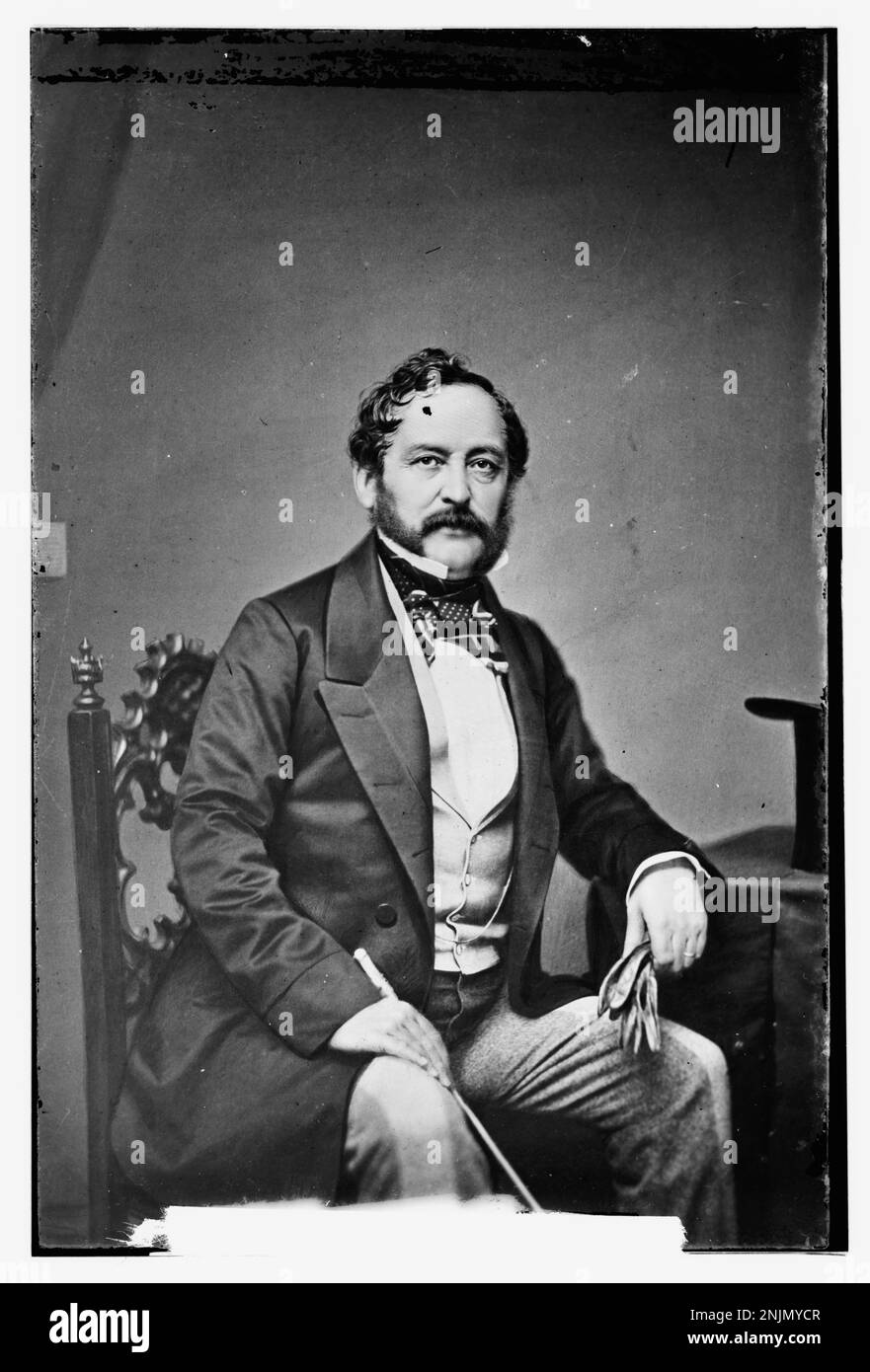 Portrait of Baron de Stoeckl, a 19th-century diplomat or aristocrat ...
