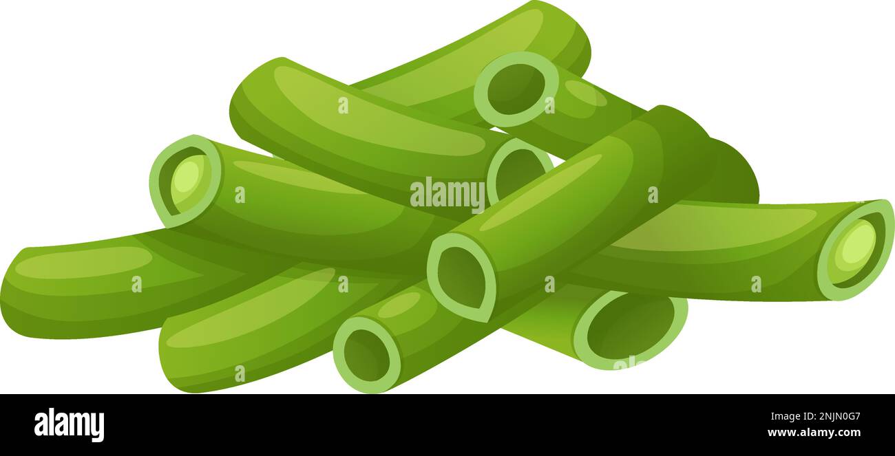 green bean food cartoon vector illustration color sign Stock Vector ...