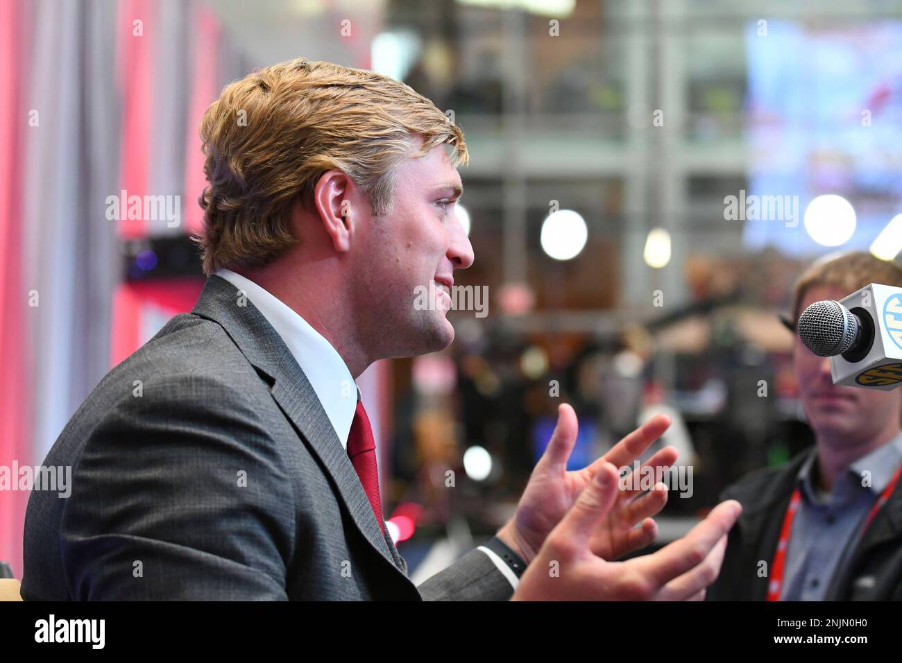 ATLANTA, GA - JULY 20: Arkansas Razorbacks Linebacker Bumper Pool (10 ...