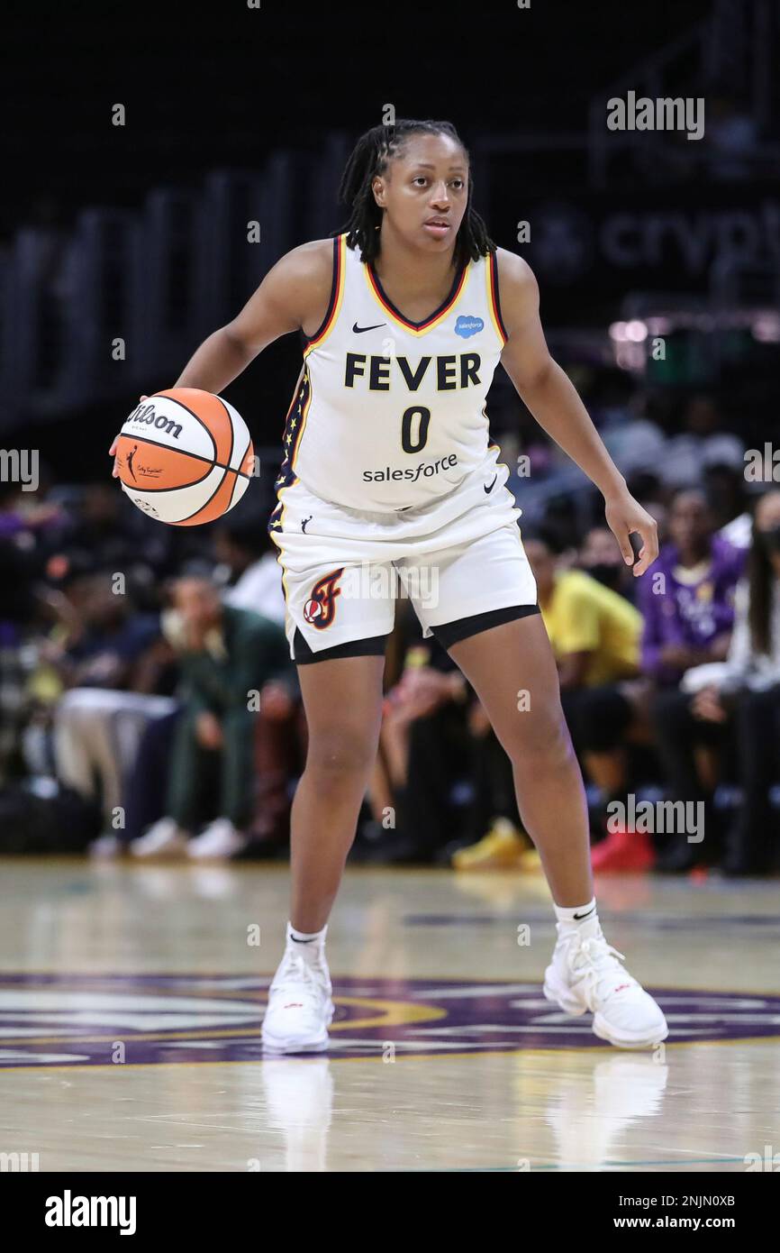 LOS ANGELES, CA - JULY 19: Indiana Fever guard Kelsey Mitchell (0 ...