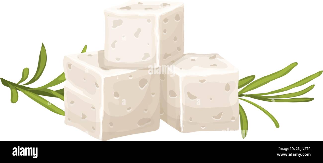 cheese feta white food cartoon vector illustration Stock Vector Image ...