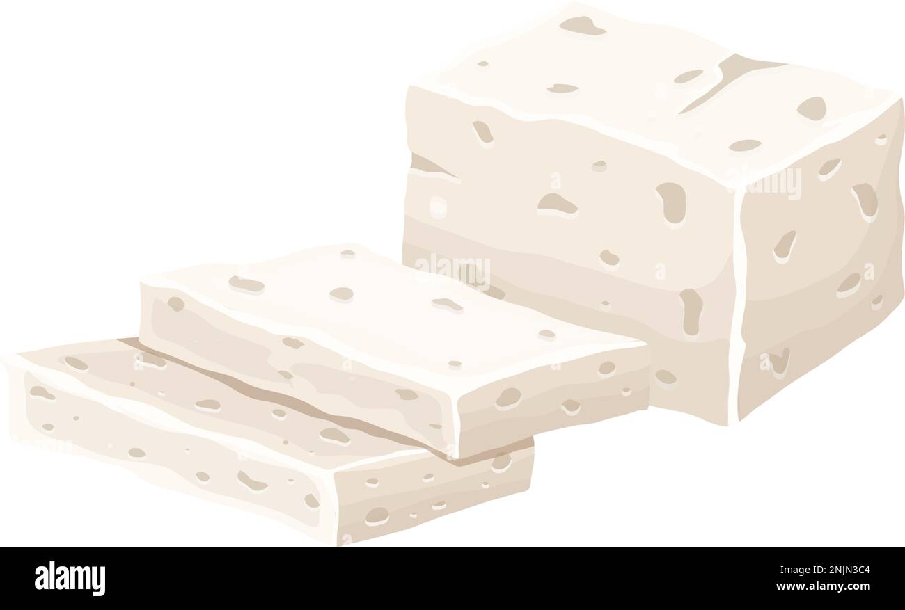 cheese feta white food cartoon vector illustration Stock Vector Image ...