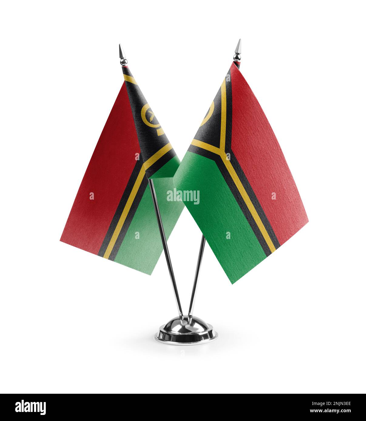 Small national flags of the Vanuatu on a white background Stock Photo ...