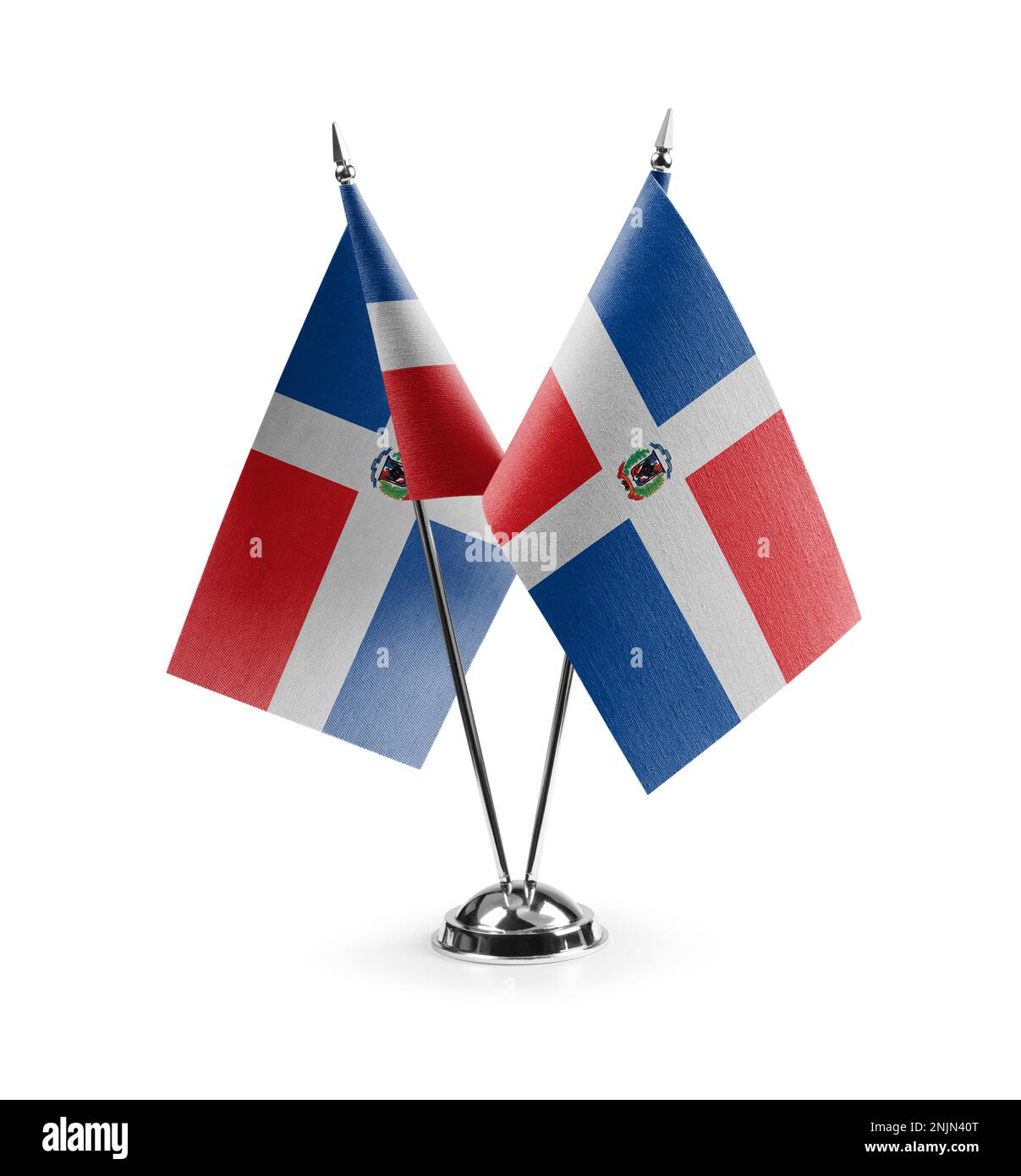 Small national flags of the Dominicana on a white background Stock ...
