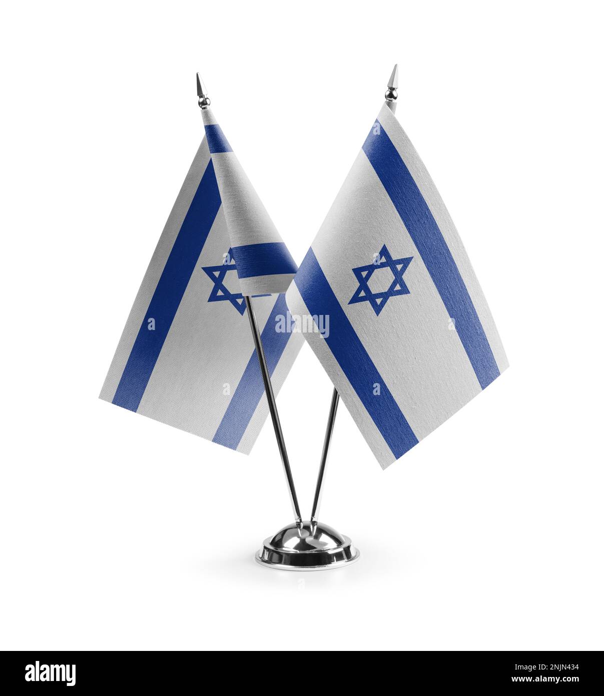 Small national flags of the Israel on a white background Stock Photo ...
