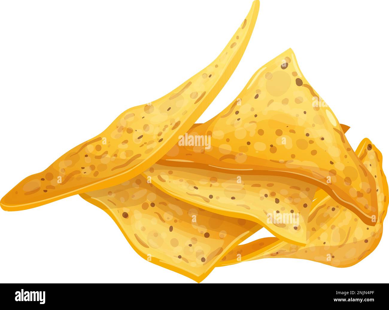 nacho food mexican cartoon vector illustration color Stock Vector Image ...