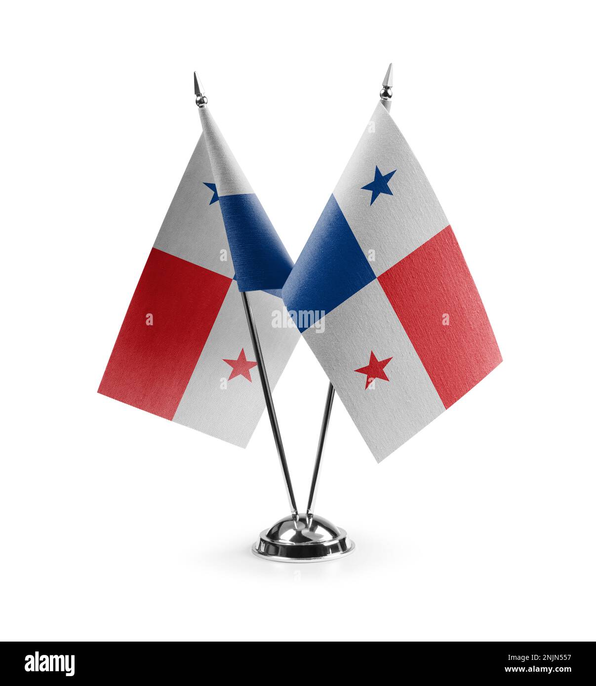Small national flags of the Panama on a white background Stock Photo ...