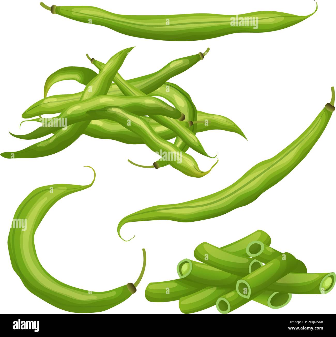Green string beans Stock Vector Images - Alamy