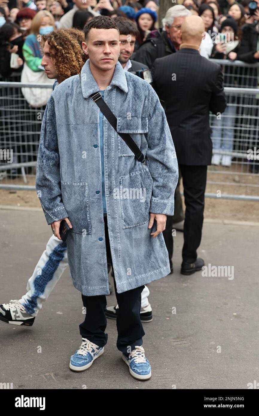 Milan, Italy, February 22, 2023. Aron Piper attends the Fendi Fashion ...