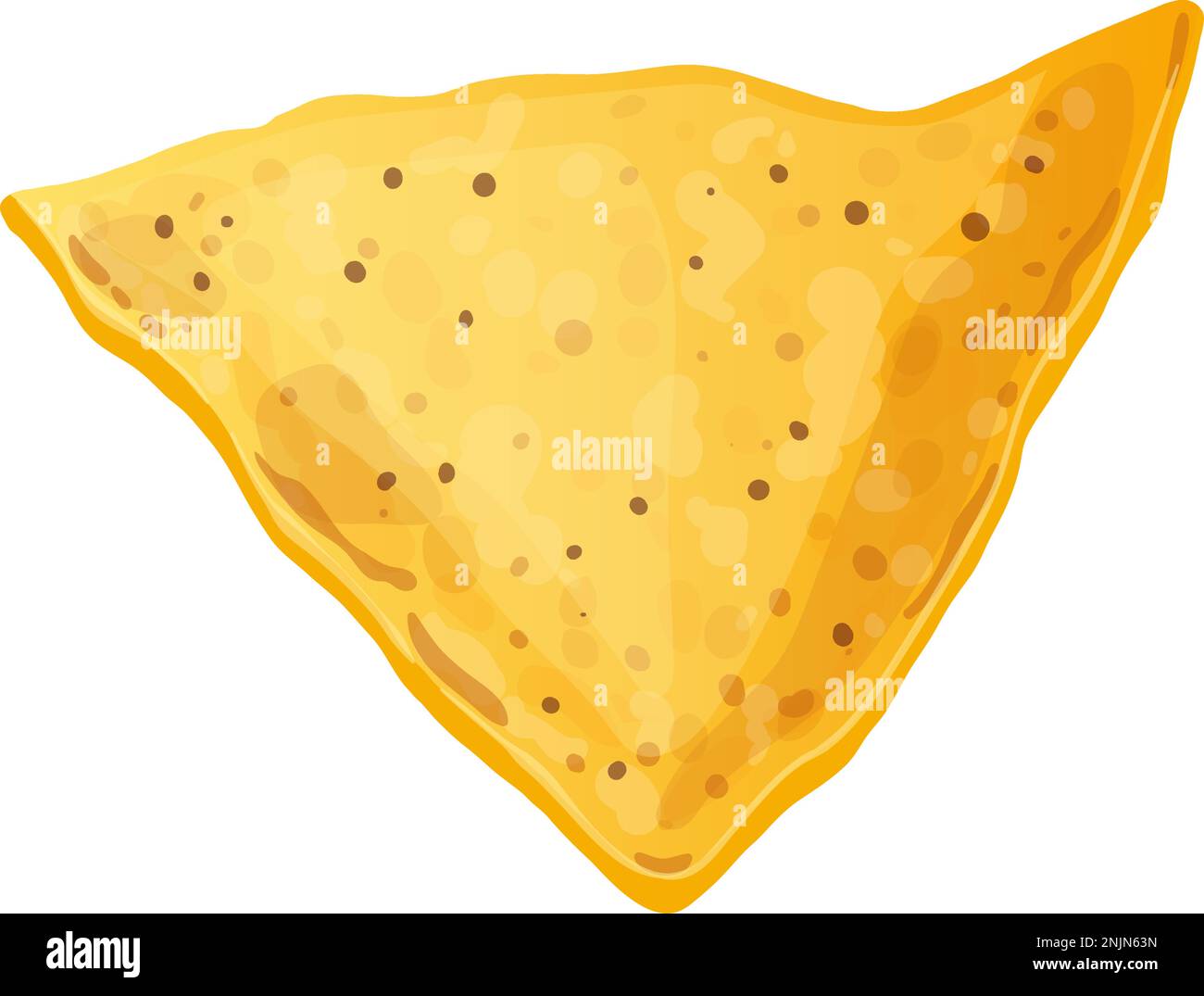 nacho food mexican cartoon vector illustration color Stock Vector Image ...