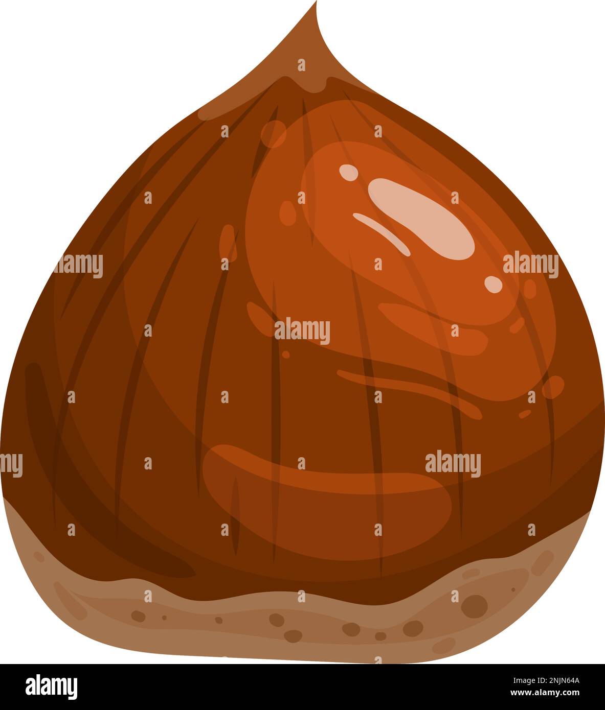 chestnut autumn food cartoon vector illustration color Stock Vector ...