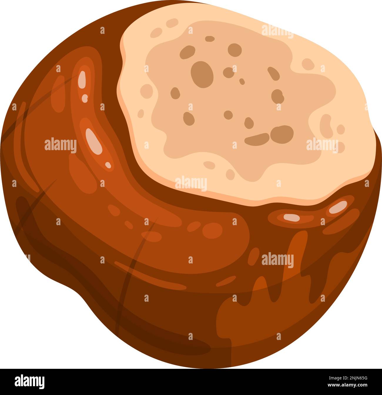 chestnut autumn food cartoon vector illustration color Stock Vector ...