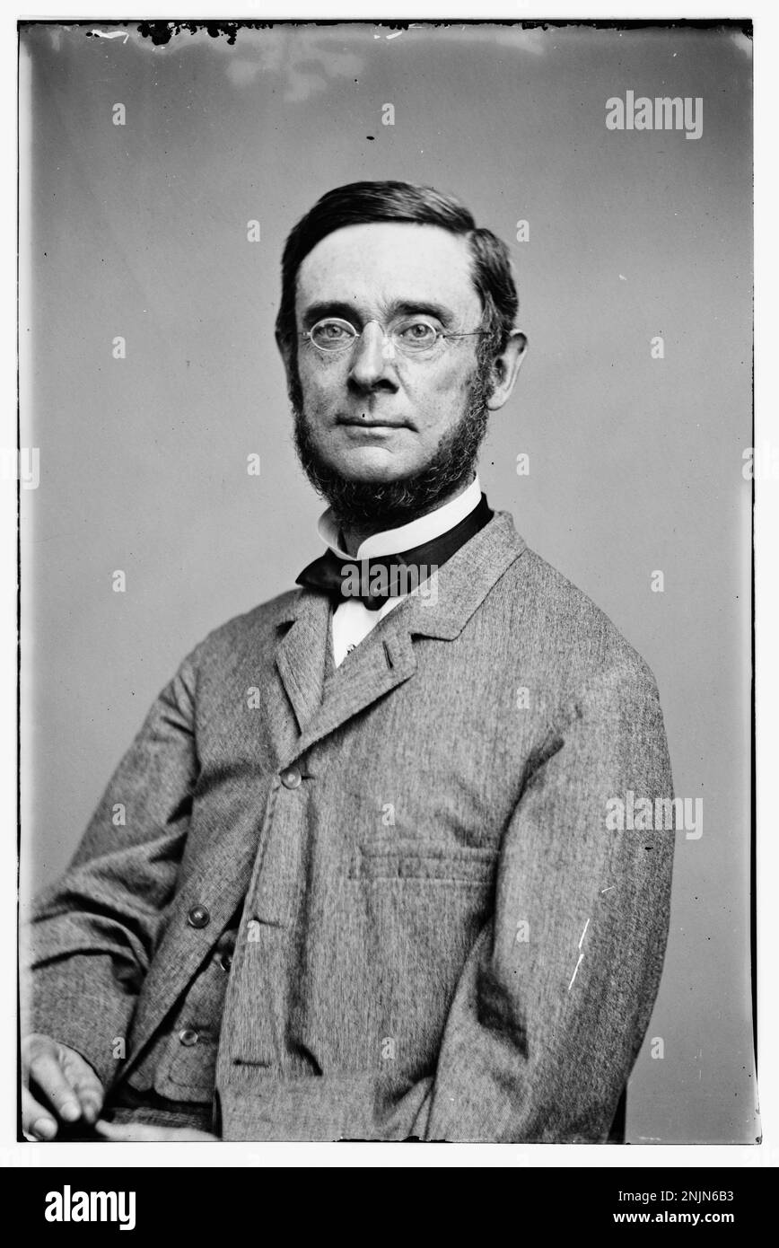 Portrait of Rev. P.H. Fowler, a 19th century religious leader and ...