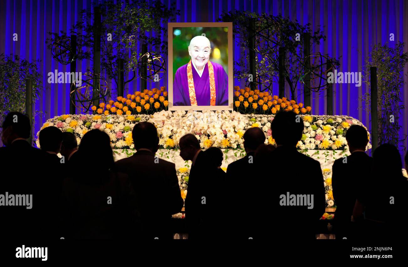 A memorial service for Jakucho Setouchi, a novelist and Buddhist nun is ...