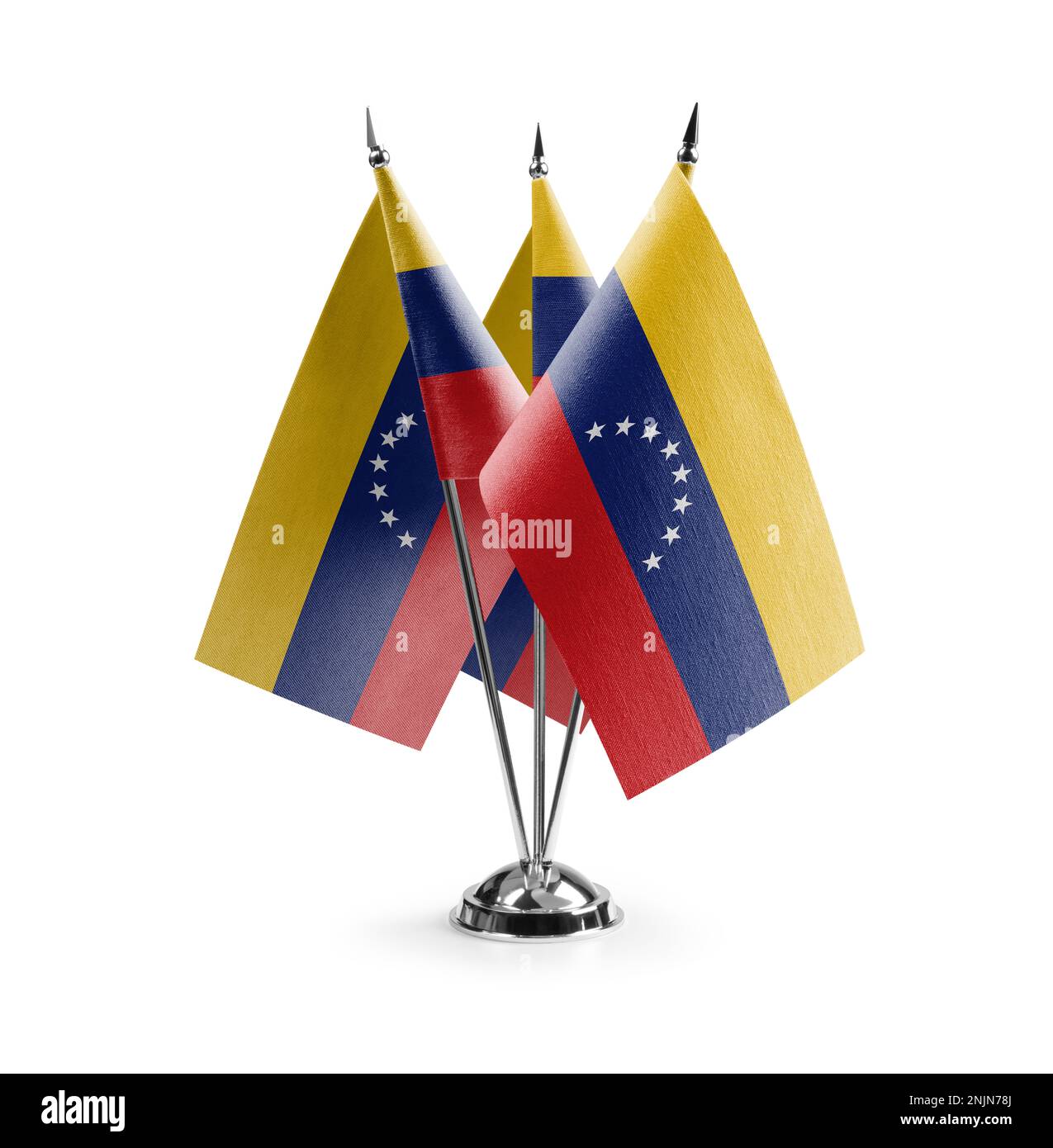 Small national flags of the Venezuela on a white background Stock Photo ...