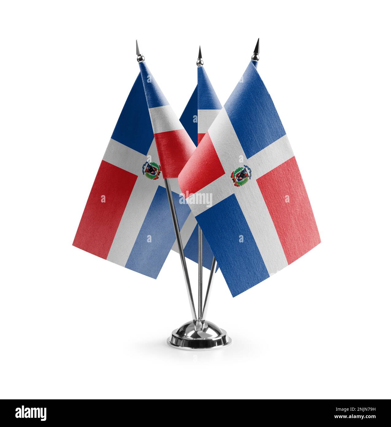 Small national flags of the Dominicana on a white background Stock ...