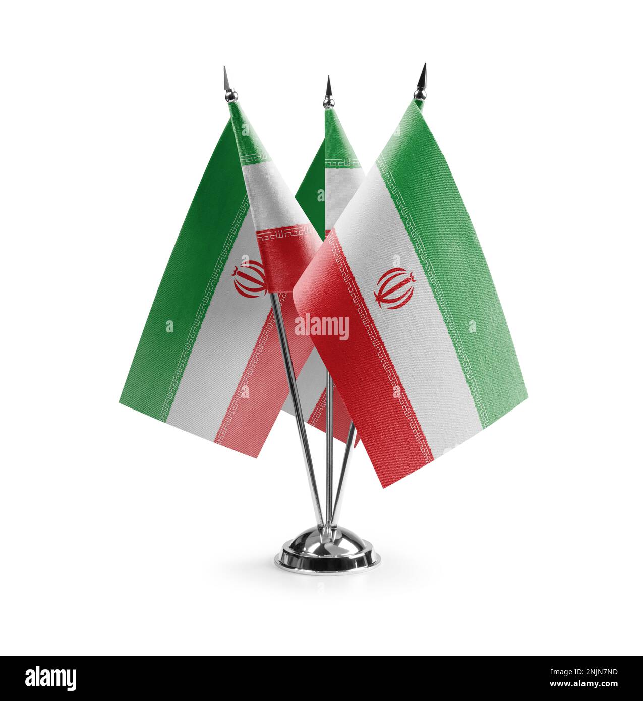 Small national flags of the Iran on a white background Stock Photo - Alamy