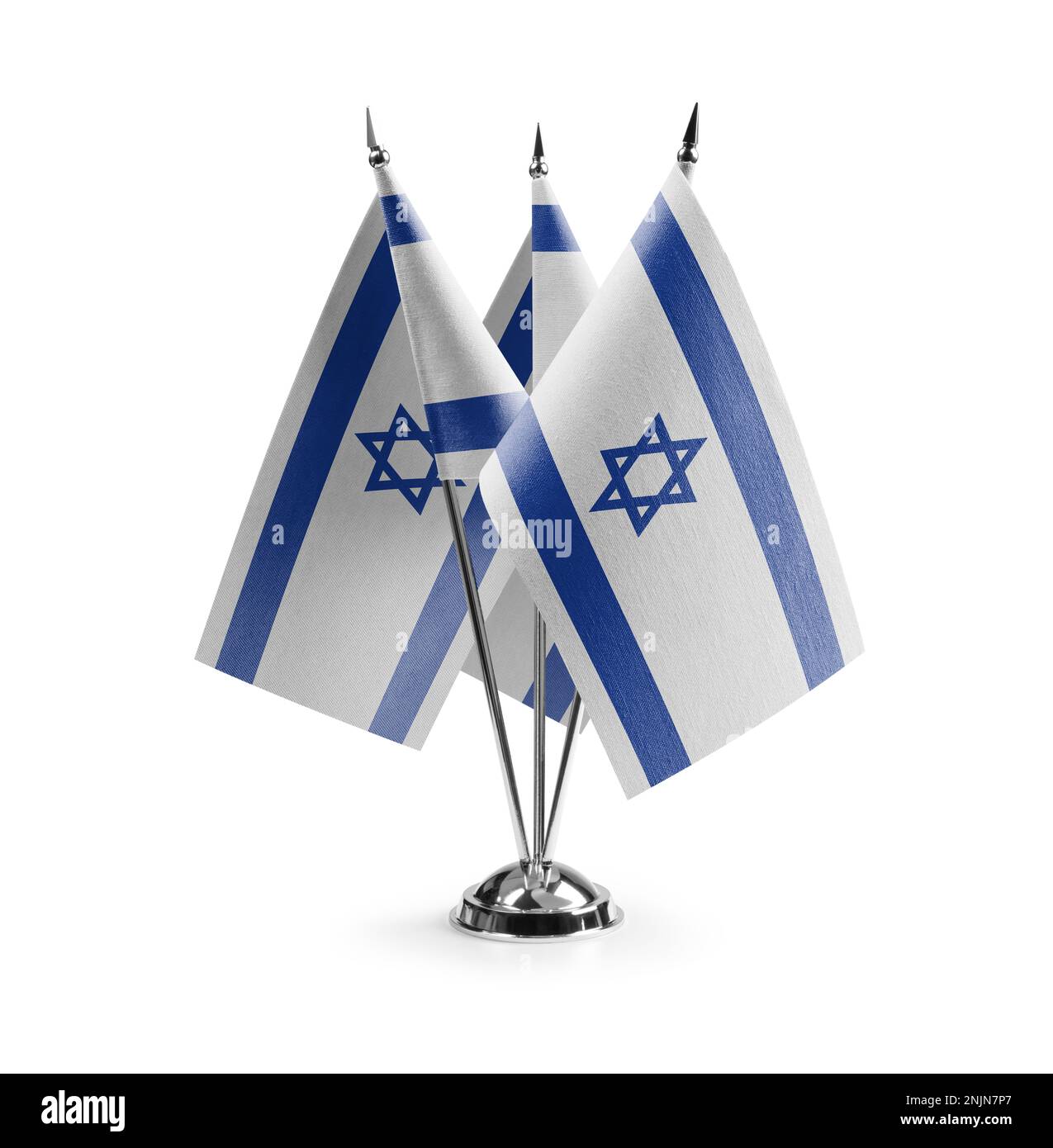 Small national flags of the Israel on a white background Stock Photo ...