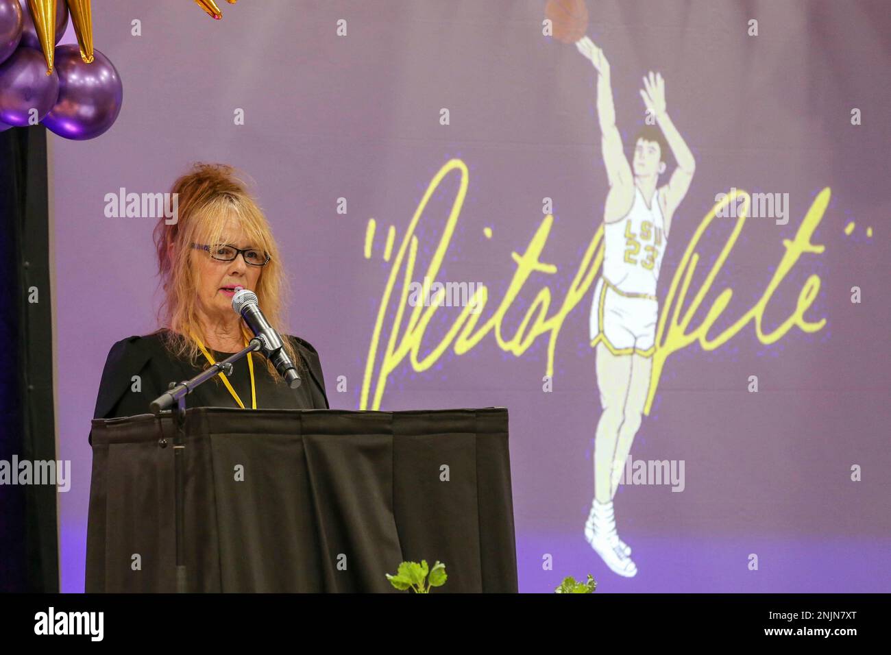 July 25, 2022: The widow of former LSU great Pete Maravich, Jackie ...