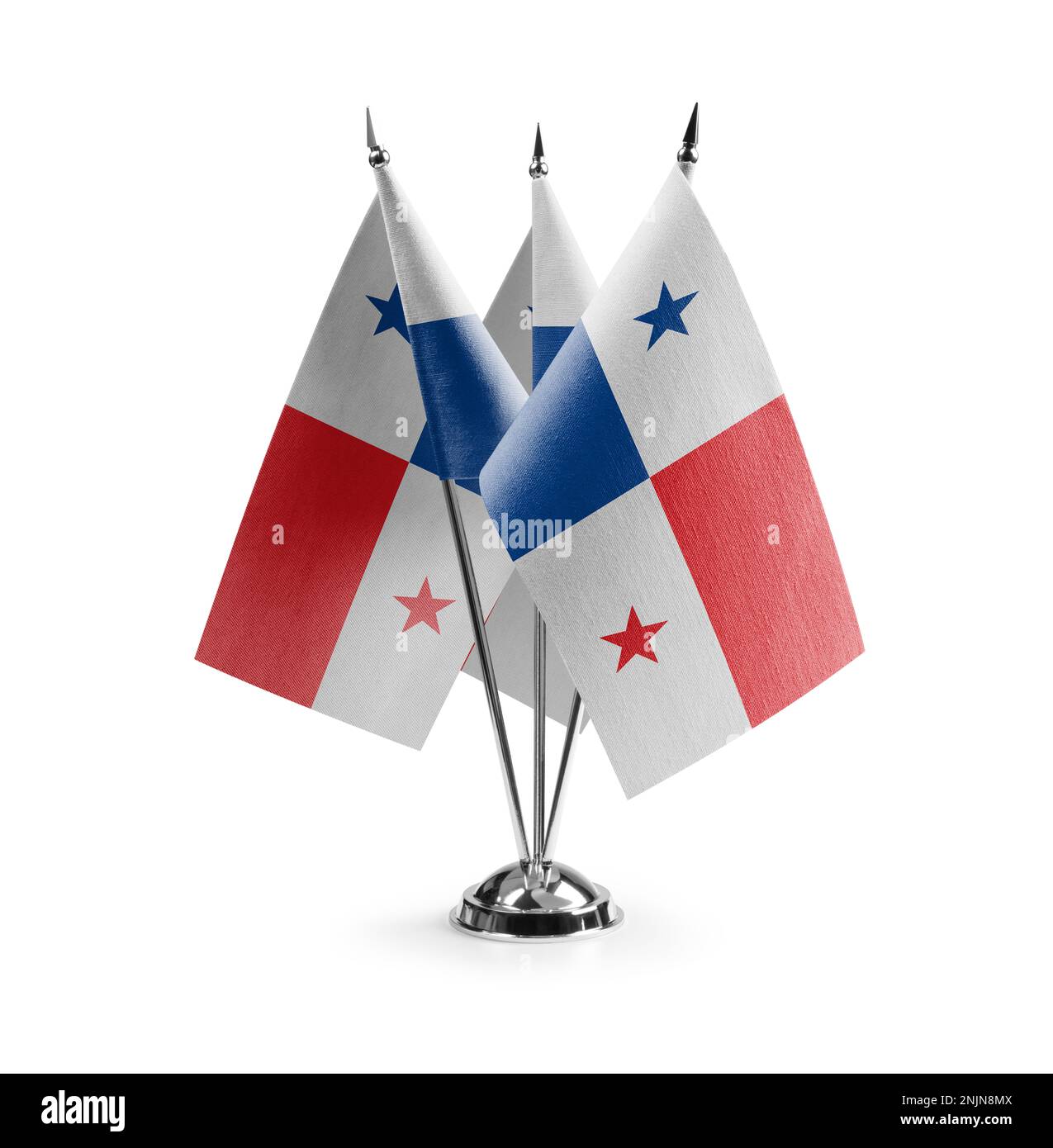 Small national flags of the Panama on a white background Stock Photo ...