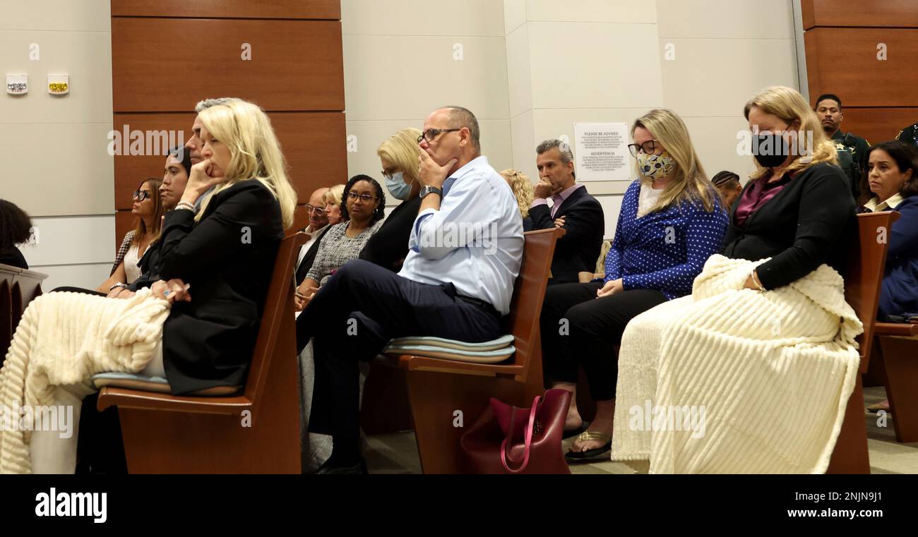 Family members of victims listen during the penalty phase of Marjory ...