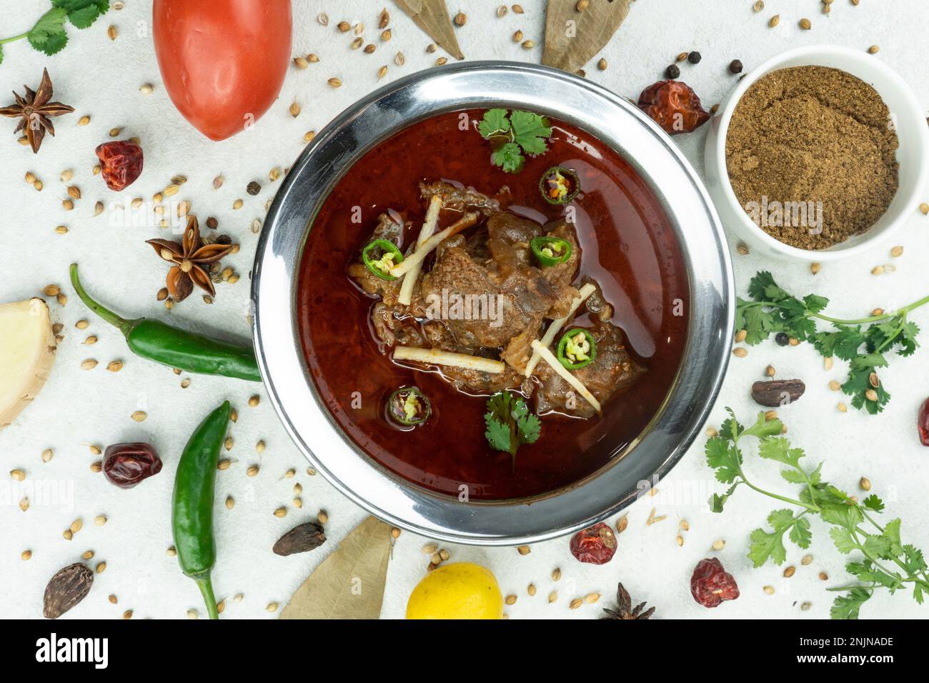 Nihari, Delicious and Spicy Tender Meat Curry Stock Photo - Alamy