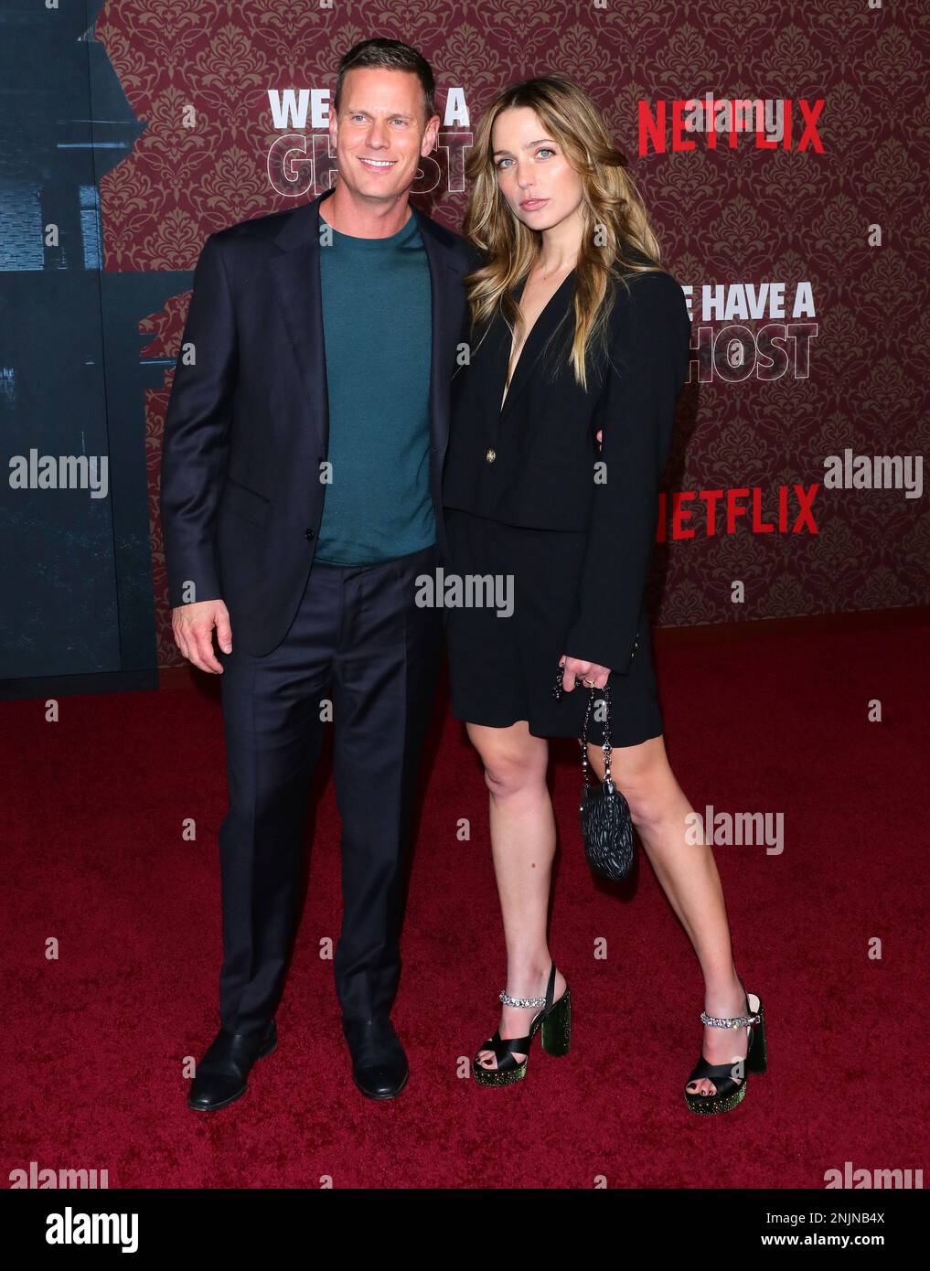Hollywood, CA , February 22, 2023 . Christopher Landon, Jessica Rothe arrives at The Premiere of ...