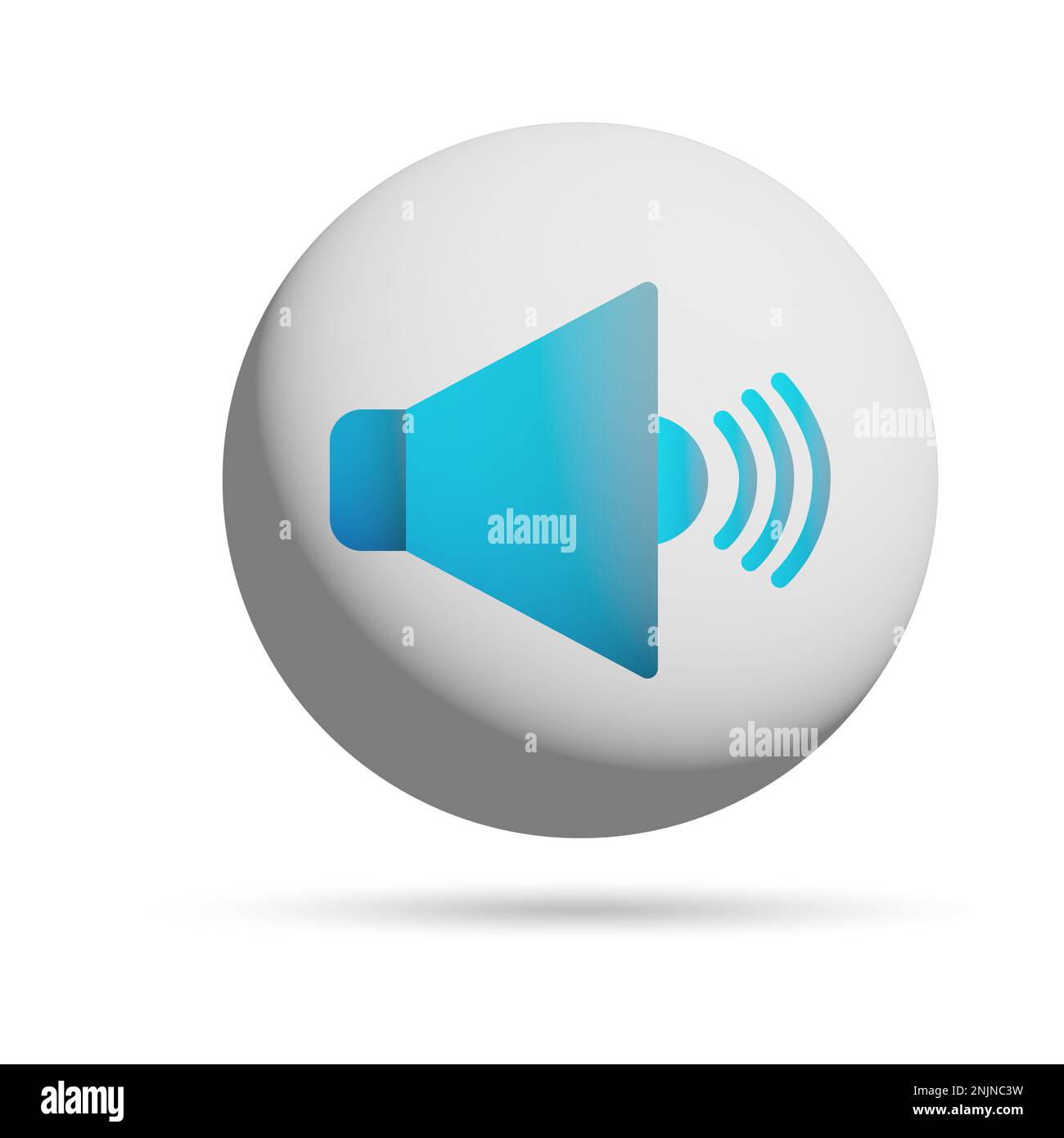 Volume 3D icon. icon related to music player, video player Stock Photo ...