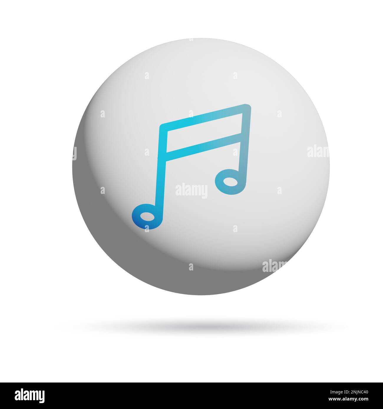 Music 3D icon. icon related to music player Stock Photo - Alamy