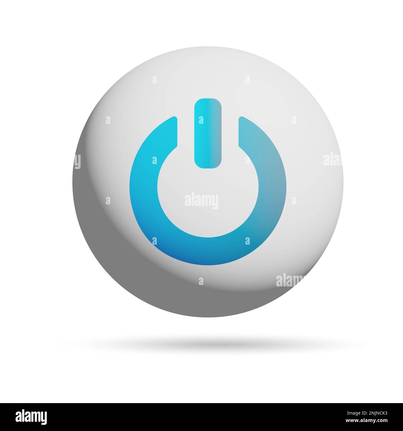 Power 3D icon. icon related to music player, video player Stock Photo ...