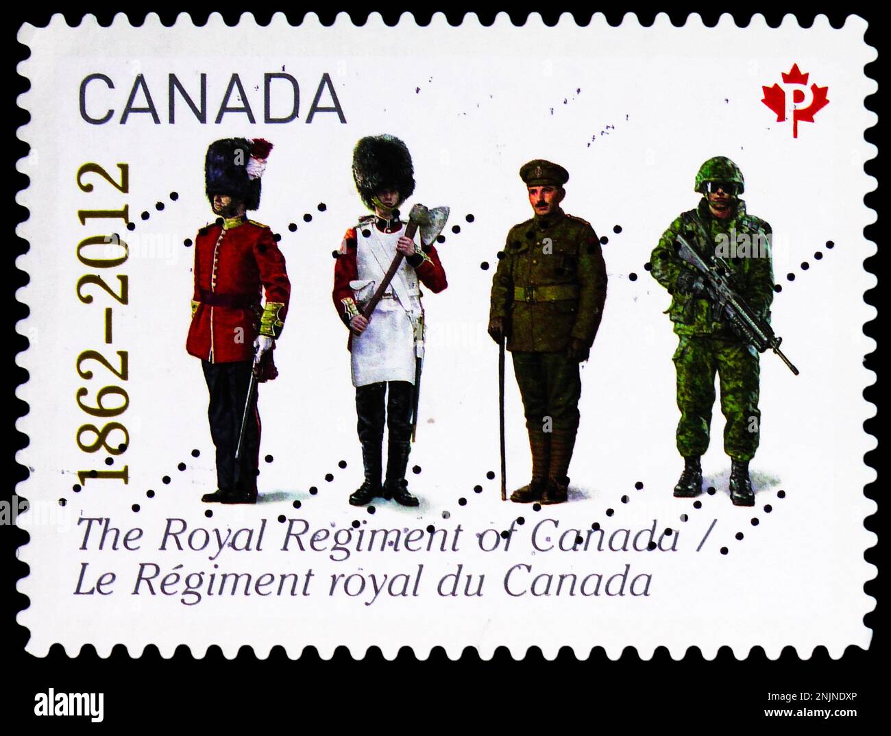 MOSCOW, RUSSIA - FEBRUARY 15, 2023: Postage stamp printed in Canada ...